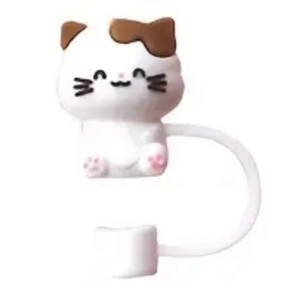 Accessories | Super Cute Smiley Kitty Cat Straw Topper Straw Cover For ...